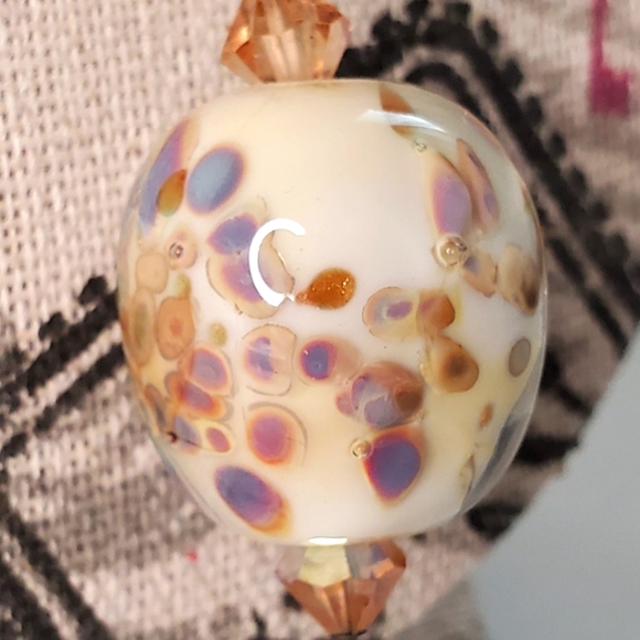 Unique Vintage | Jewelry | Art Glass Bead Pendant Sterling Silver ...